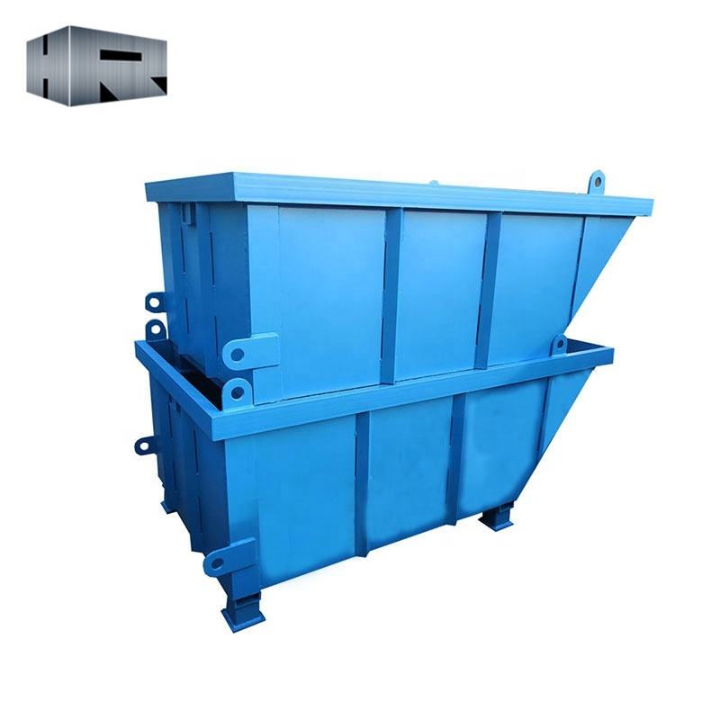 1.5 CBM Recycling Garbage Waste Bin Skip Trailer Self-Tipping Bin