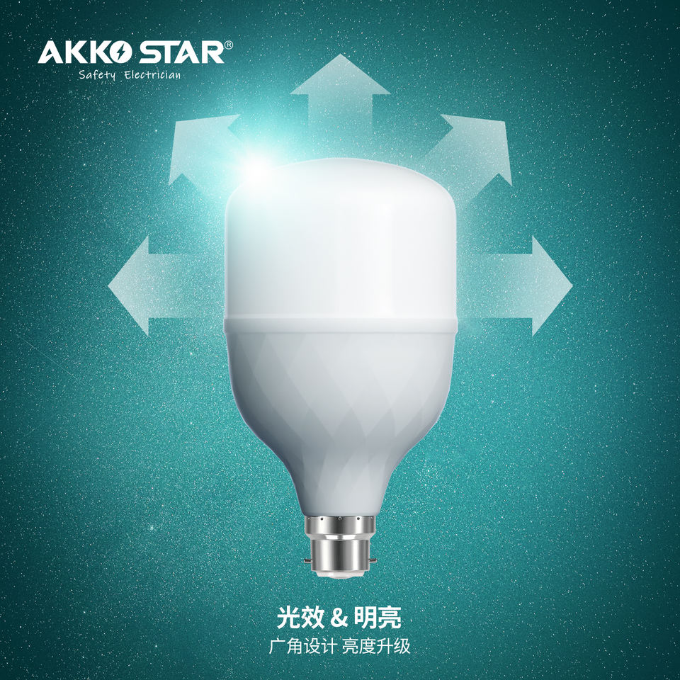 AKKO STAR LED 50W T Bulb Energy Saving B22 Cup Full of Aluminum Two ...