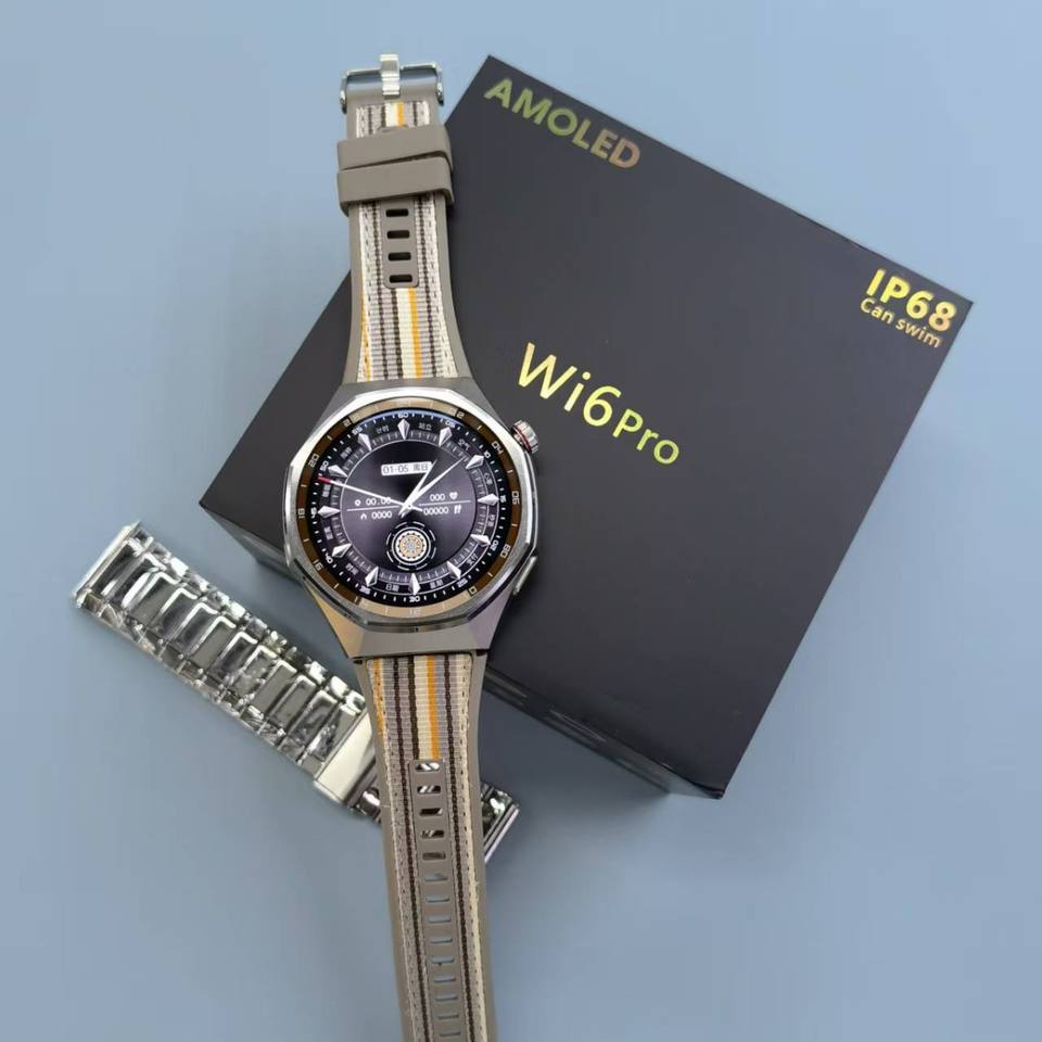 IP68 Waterproof Sports Wi6PRO AMOLED Screen Smart Watch for Call Voice ...
