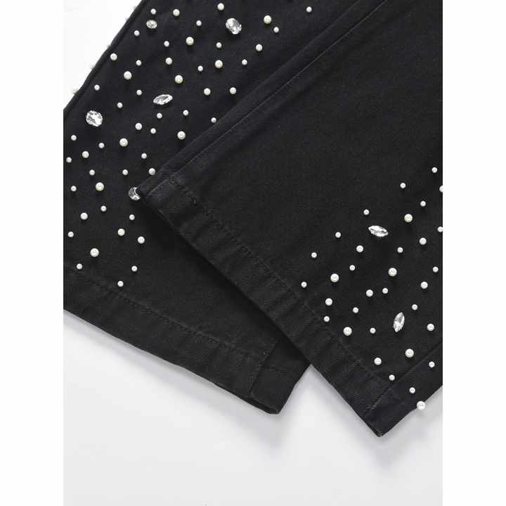 2025 European And American Beaded Baggy Hot Drilling Jeans Trendy Brand ...