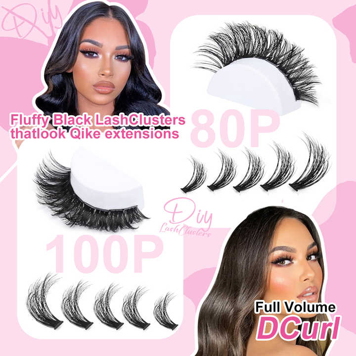 Custom 25mm Handmade Segment Lashes DIY Box Lash Cluster Kit