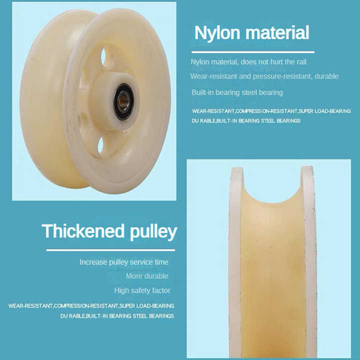 Large Diameter Nylon Sheave Cable Roller Wheels with Bearings OEM ...