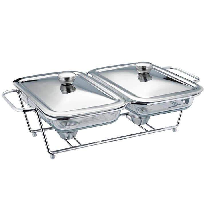 Multi-style 1.5L Glass Food Warm Buffet Stove Luxury 3connections ...