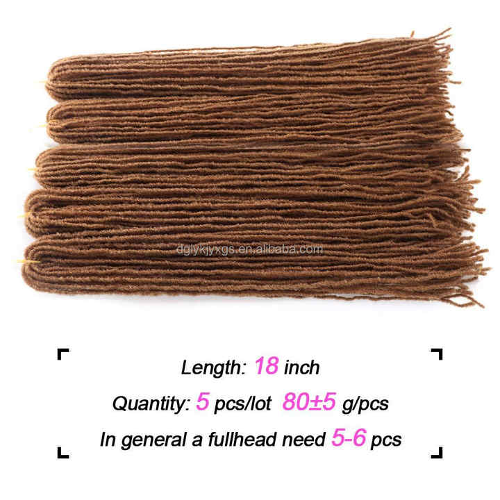 18 Inch Sister Loc Synthetic Braids - Natural Soft Dreadlocks