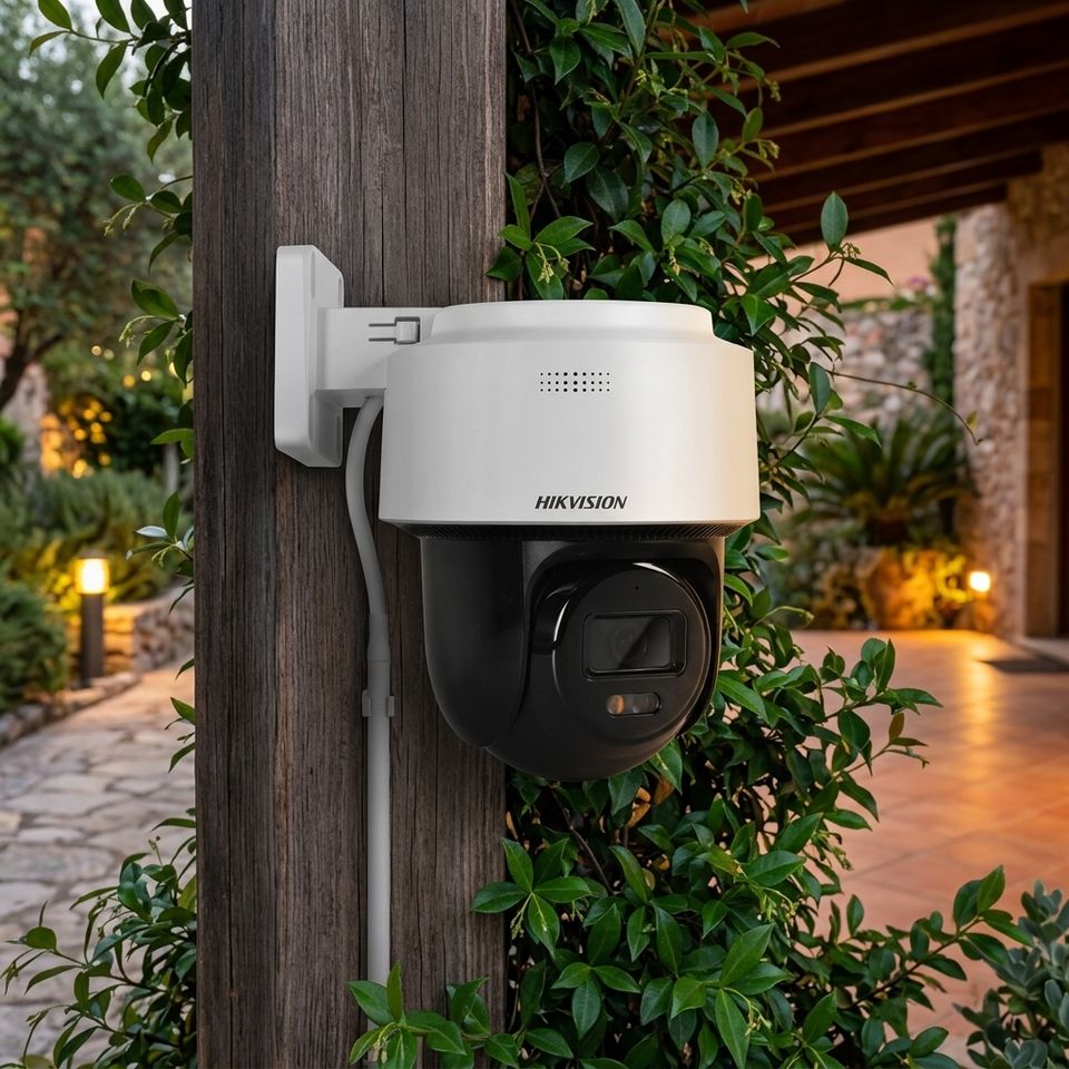 Outdoor 4MP PTZ IP Camera DS-2DE2C400MWG-E Full Color Day Night Vision ...