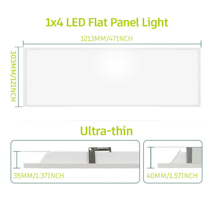 1x4 2x2 2x4 ft Led Flat Panel Light 5CCT Edge-Lit Surface Mount Drop ...