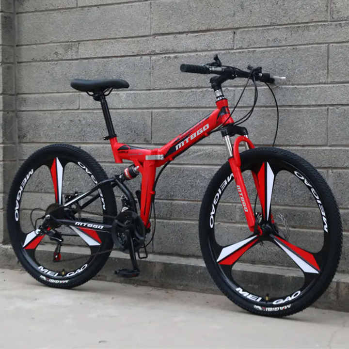 Folding 21-Speed Men's MTB Bicycle 26-Inch Aluminum Alloy