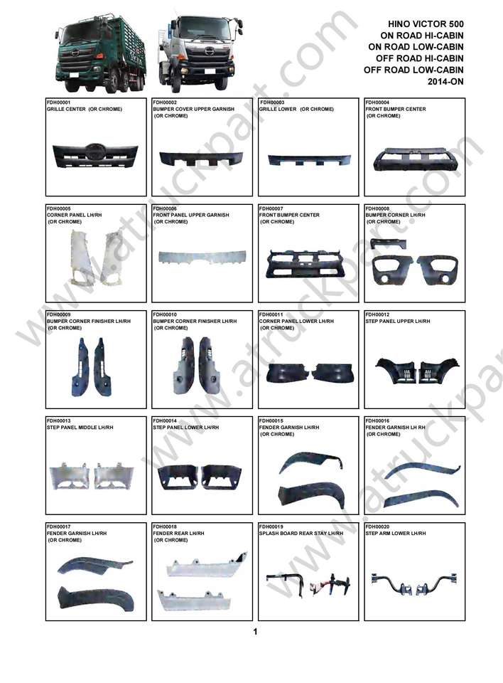 New Bumper Corner LH 55cm ABS for Hino Victor 500 Truck Spare Body ...