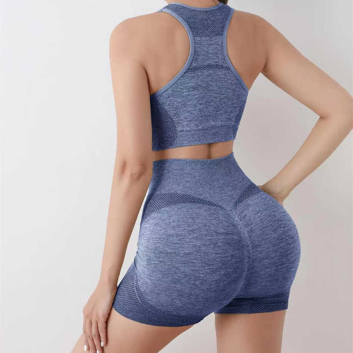 Custom Logo Women Sport Clothes Yoga Gym Fitness Active Wear High Waisted Pants 2 Piece Set ...