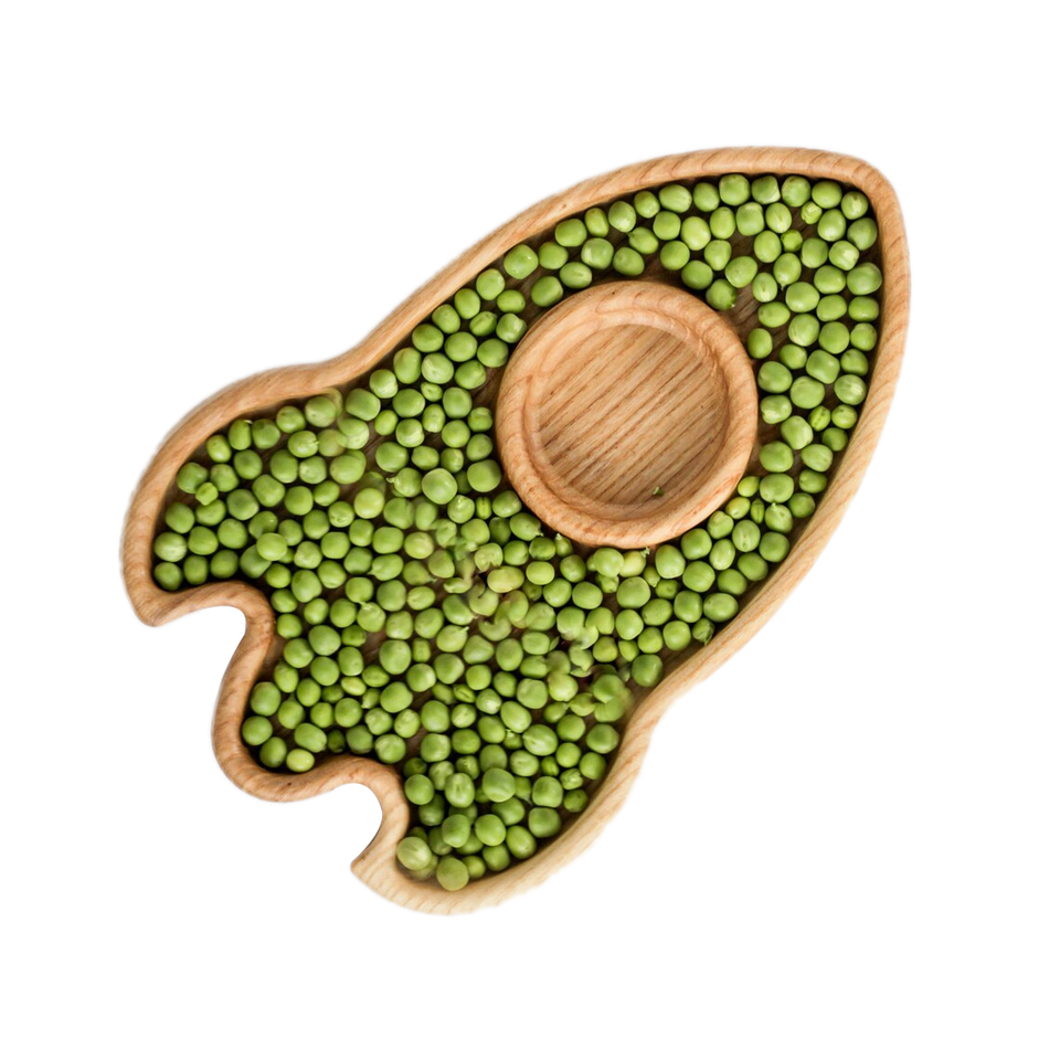 Rocket Wood Plate Space Themed Kids Gift Rocket Shaped Bamboo Serving ...