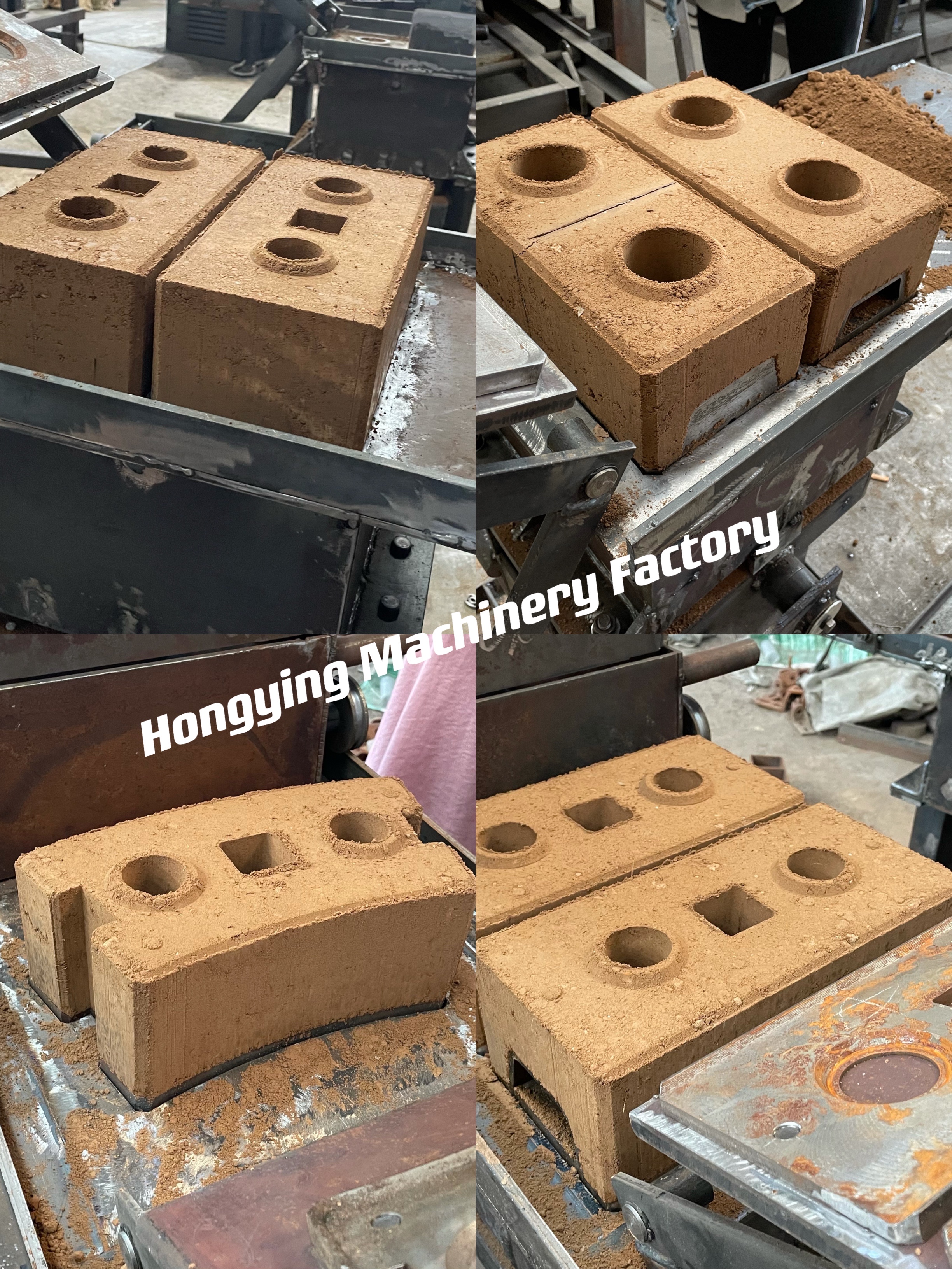 Hand Press JZ-1 Clay Logo Interlocking Brick Making Machine