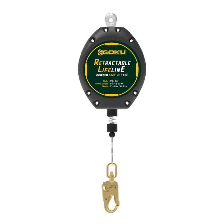20m Cable Safety Fall Protection Retractable Lanyard Fall Arrester Self ...