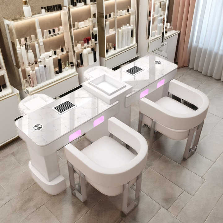 Premium Minimalist Style Manicure Table and Chair Set