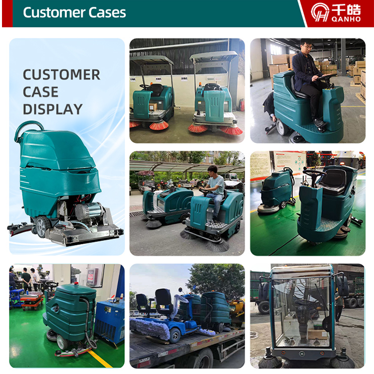 New 2 in 1 Walk Behind Scrubber Sweeper for Hotel Workshop Commercial ...