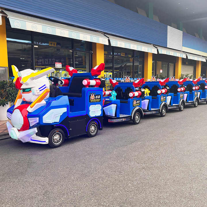 Outdoor Trackless Electric Mecha Train LED Lights High Quality Material ...