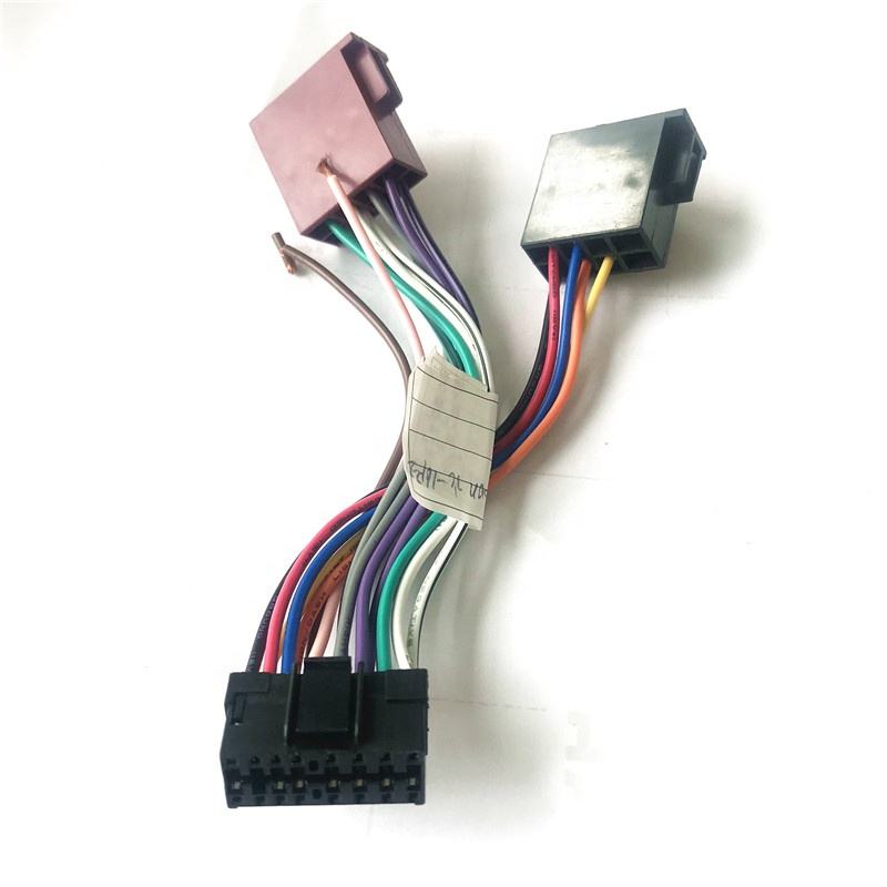 Custom 20pin Automotive Audio ISO Connector Wire Harness