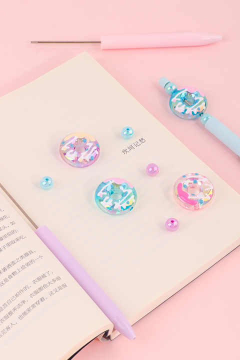 Cute Kawaii Cartoon Skewer B - Crystal Donut Gel Ink Pen