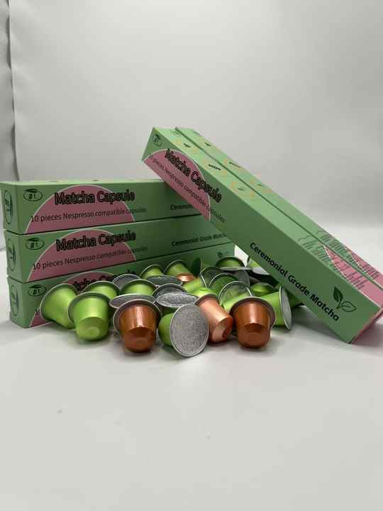 Chinese Ceremonial Matcha Powder Pods Twist Bottle Caps Capsule Macha ...