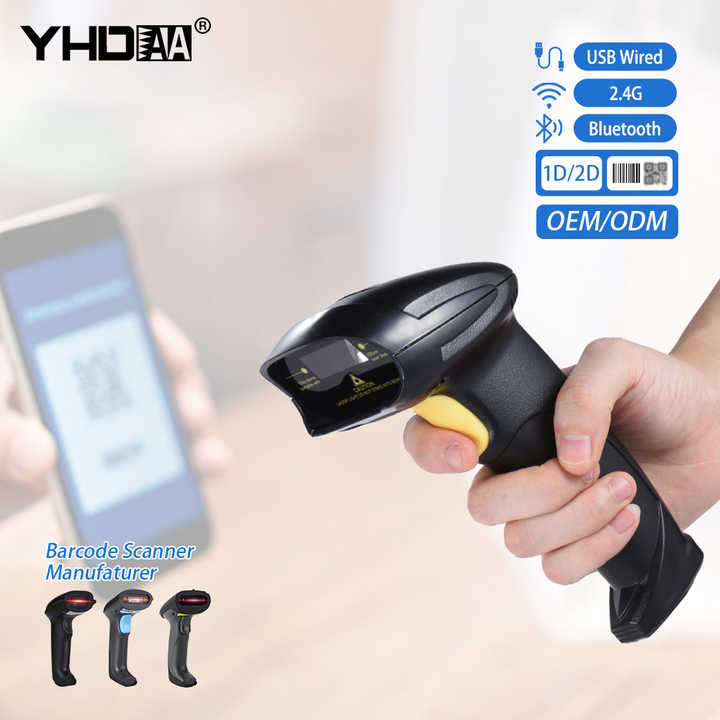Wireless Bluetooth 3 in 1 2D Barcode Scanner Support OEM Bar Qr Code ...