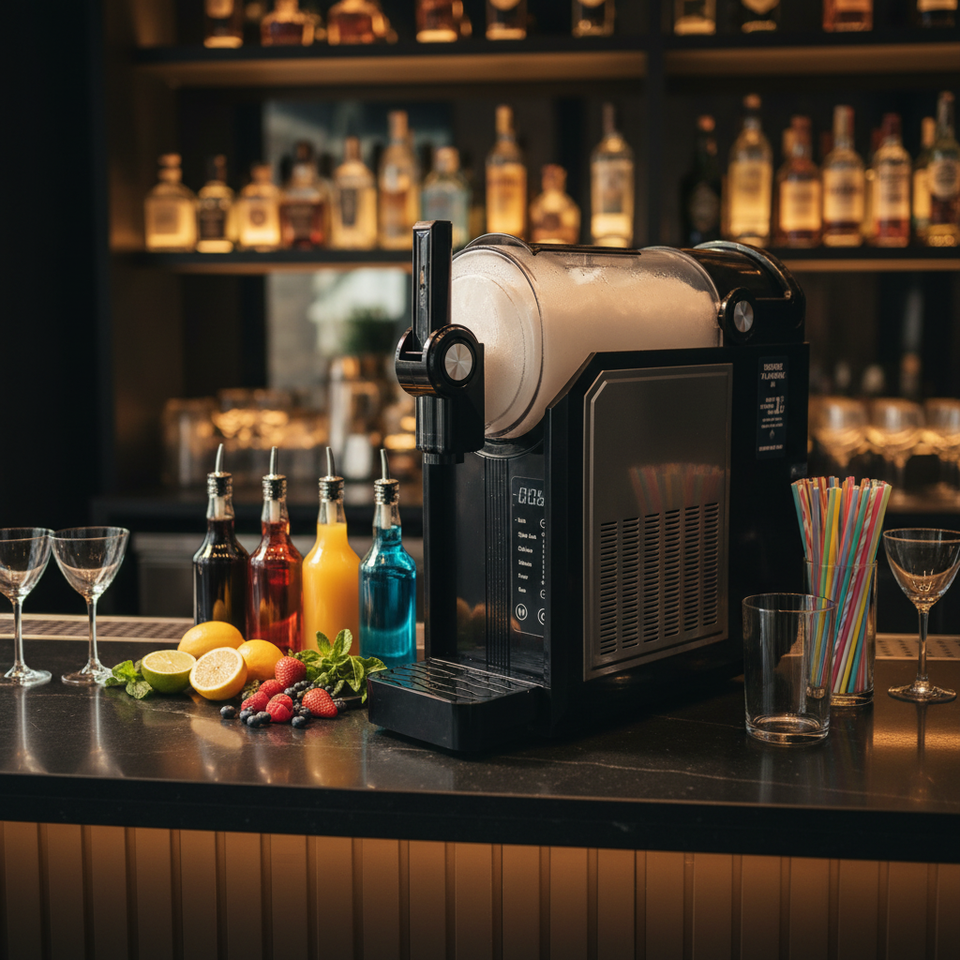 2 1 Commercial Automatic Semi-Automatic Plastic Slushie Maker Outdoor ...