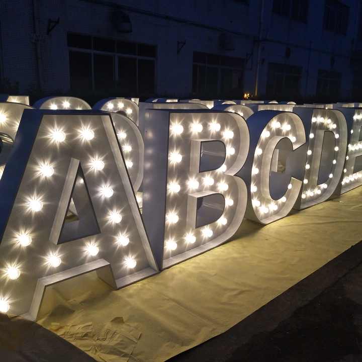 New Giant Large Party Decoration Led RGB 4ft 5ft Big Marquee Letter ...