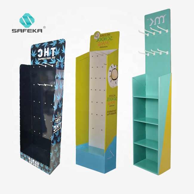 Custom Offset Printed Cardboard Hanging Pegboard Hook Display Stand ...