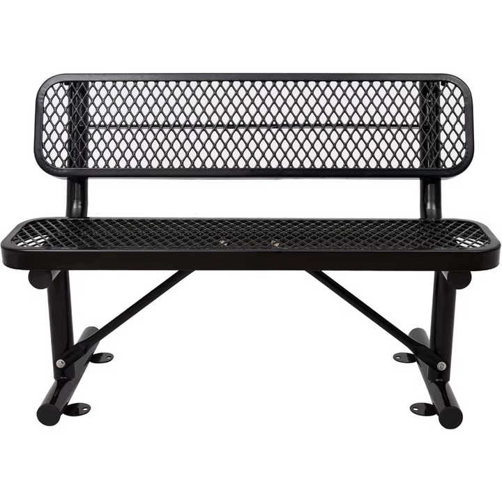 Heavy Duty Metal Park Bench for Outside, Outdoor Garden Benches with ...