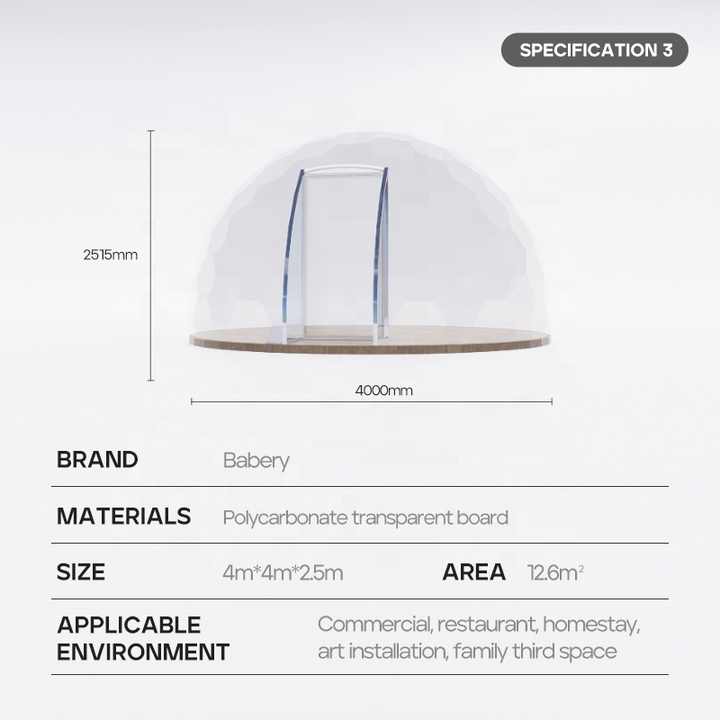Transparent Bubble Prefab Cabin House - Glamping Dome