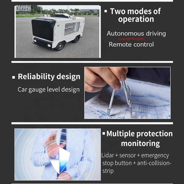 Smart Outdoor Driverless Food Delivery Robot - HW-900