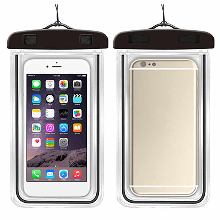 Luminous Mobile Phone Waterproof Cover Sealed Dustproof Touch Screen ...