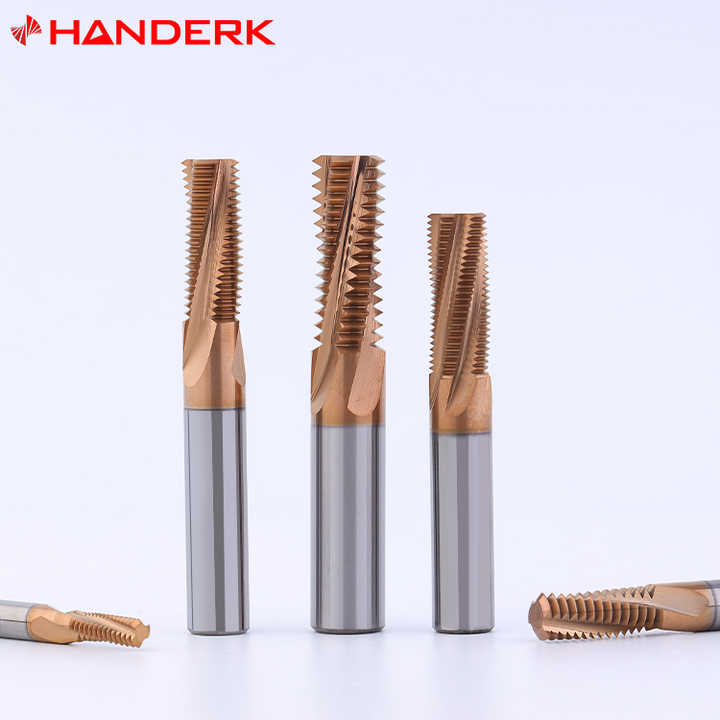 HANDERK Hrc55 Solid Carbide Thread End Mills Full Tooth Thread Milling Cutter for CNC Machine ...