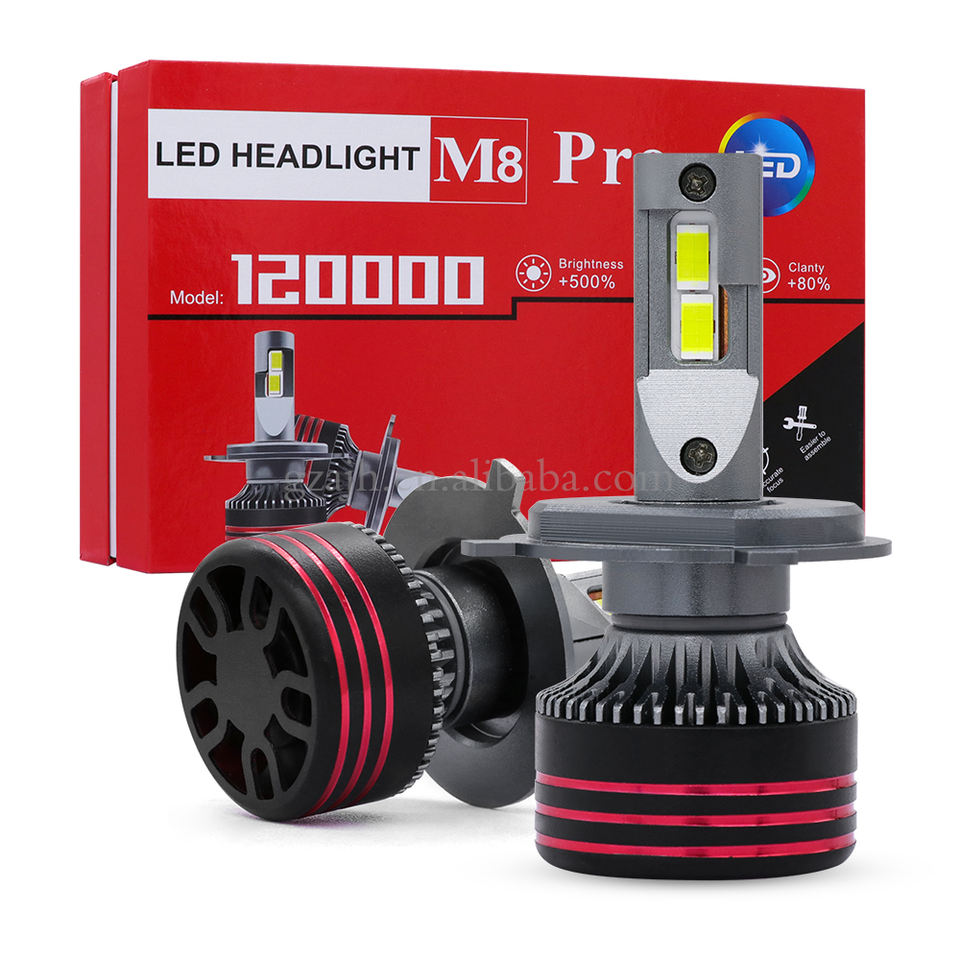 M8 Pro Led Headlight H7 H11 9004 880 H1 H3 H7 H4 881 5202 LED Headlight ...