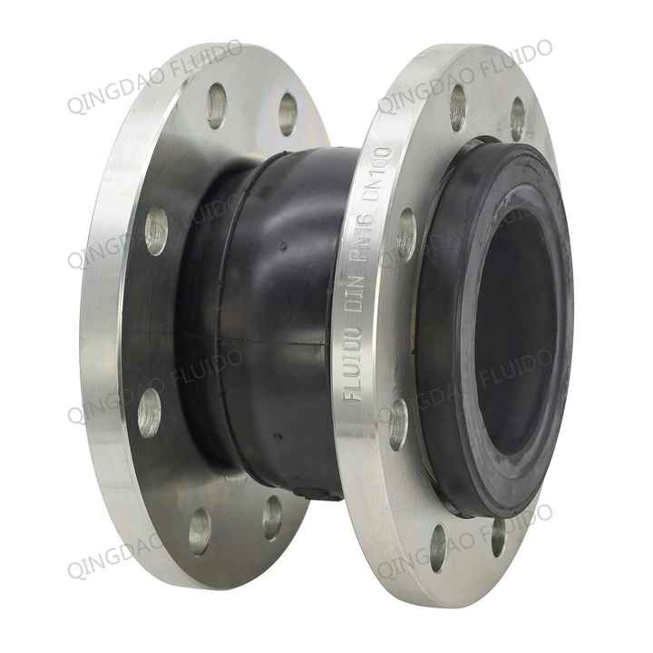 Stainless Steel Flange Rubber Expansion Joint Flexible Connector Flange Connection Single Sphere ...