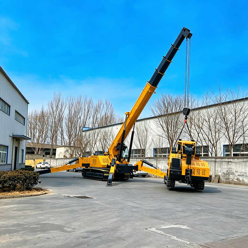 12 Ton Diesel Engine Spider Crane Wireless Remote Control Compact ...