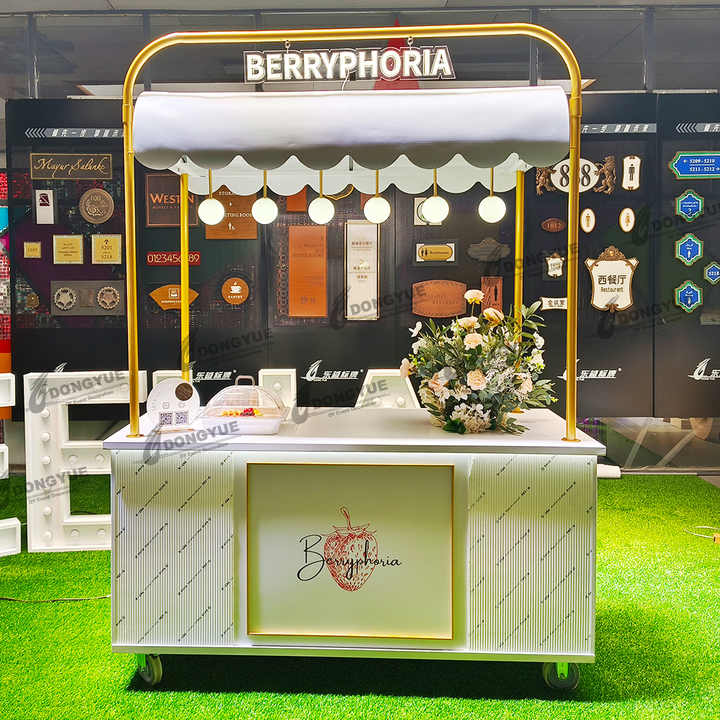 Custom Mobile Candy Cart Metal Detachable Food Cart Candy Bar Cart with ...