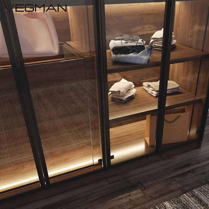 VEGMAN Glass Door Wardrobe - Modern European Style