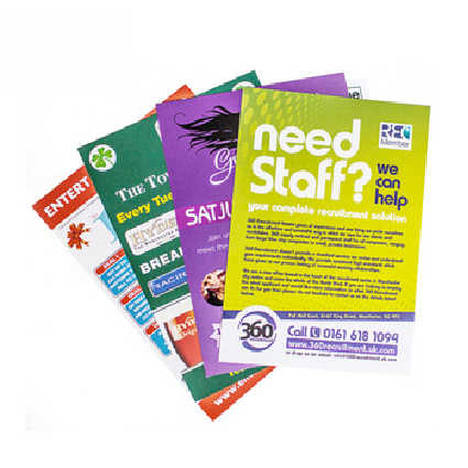 Thick Paperboard Poster Flyers Leaflet Printing Service 250gsm A4