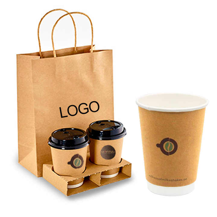 Customizable Coffee Shop Packaging - Eco-Friendly & Recyclable