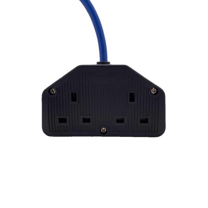 16A Site Plug to 2 Way UK Socket 20cm Adaptor Cable Perfect for Camping ...