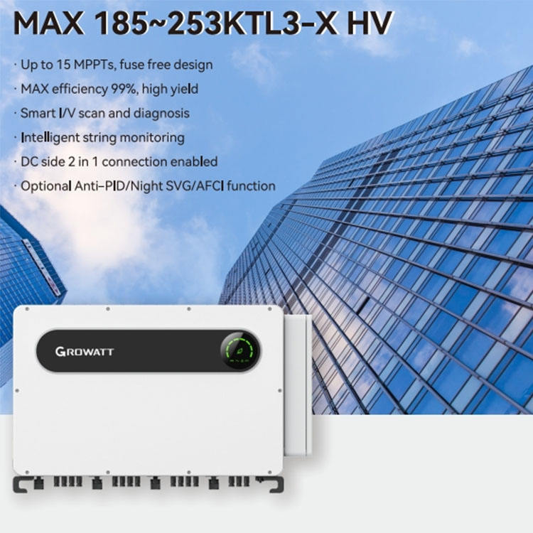 Growatt Utility-scale PV Inverter MAX185-253KTL3-XHV 185kw 216kw 250kw ...