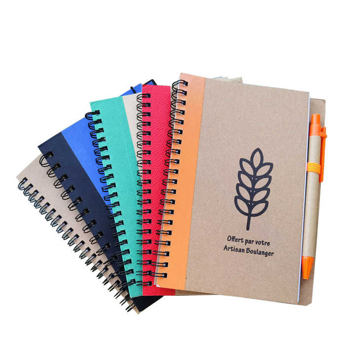 Personal Spiral Eco Memo Sticky Notes Flag Kraft Paper Note Book Mini ...