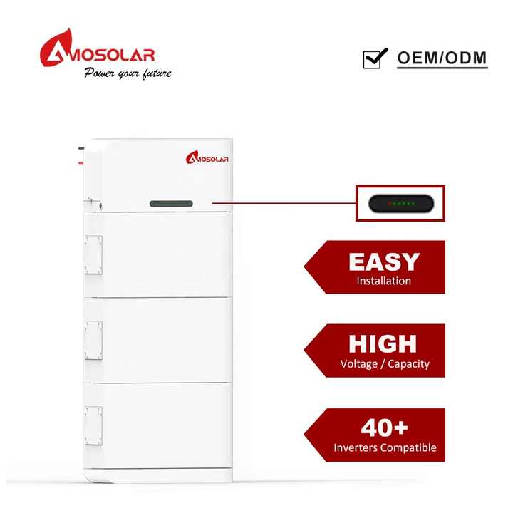 High Voltage Stackable Battery LiFePO4 Lithium Battery Pack for Solar ...