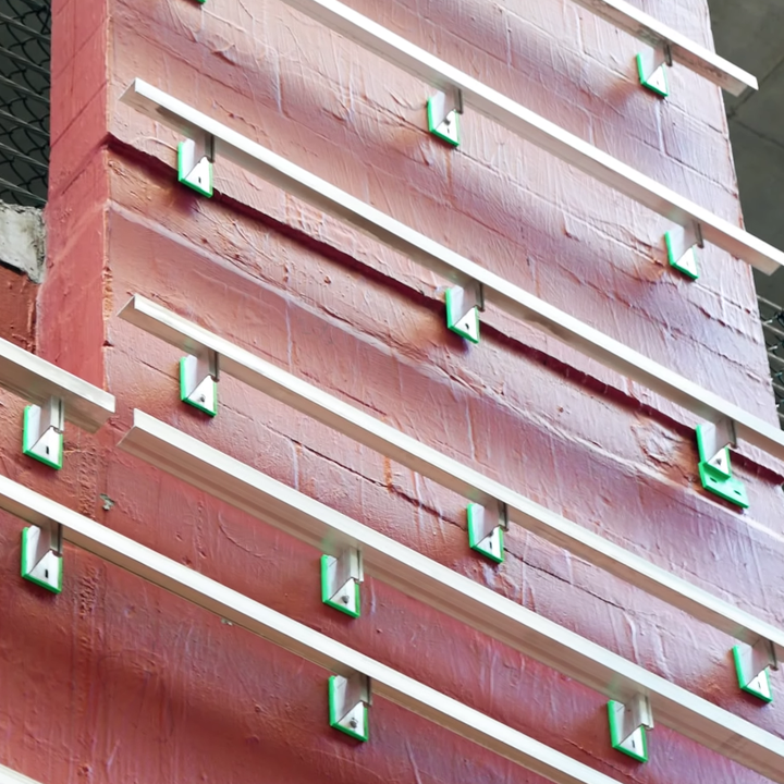 Aluminium Clips with Stainless Steel Fasteners for Facade Cladding