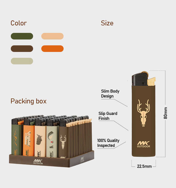 MK Plastic Cricket Gas Lighter - Refillable Cigarette Lighter