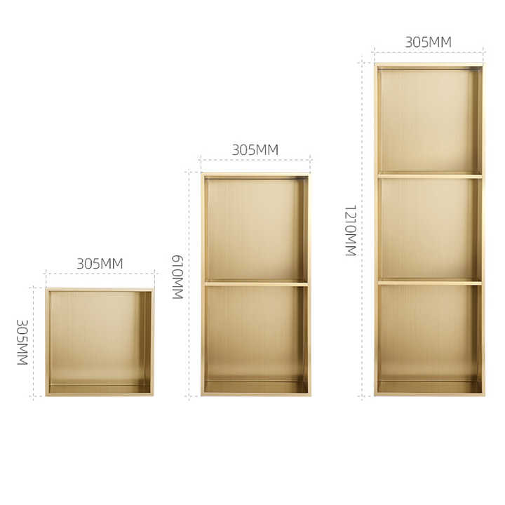 Custom Size and Gold Color LED Strip Wall Niche Stainless Steel 304 for ...