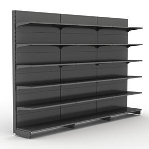 Grocery Shop General Mart Gondola Single Sided Black Store Display Rack ...