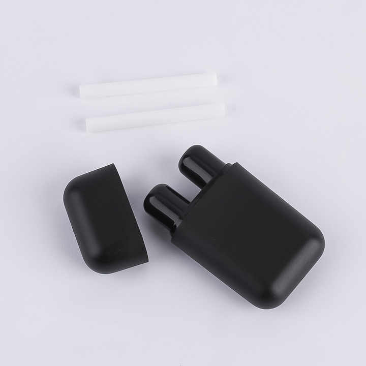 Black White Plastic Double Hole Inhaler - 1.8ml*2 Capacity