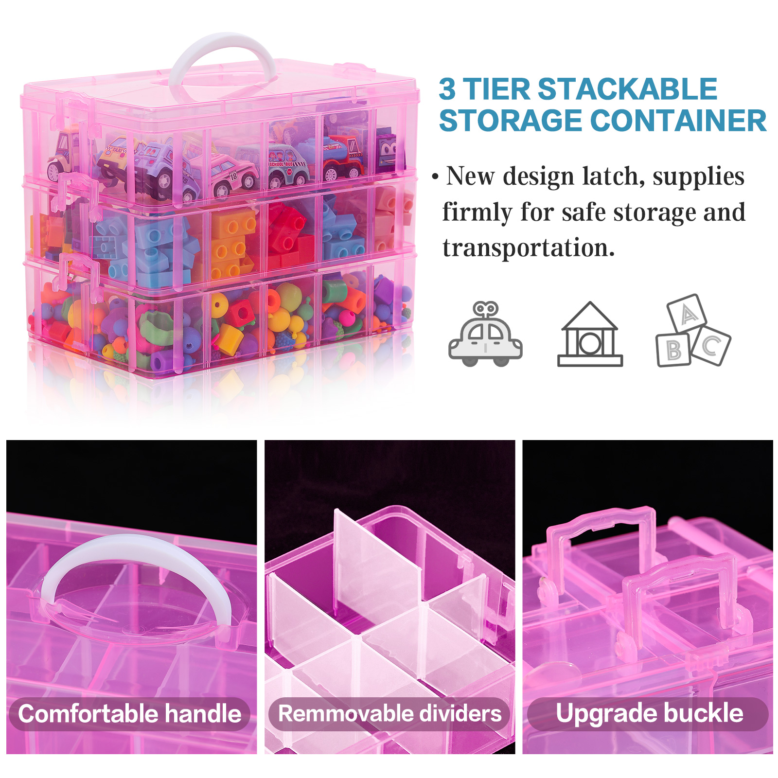 Plastic Container Dolls - Clear Stackable Storage for Dolls