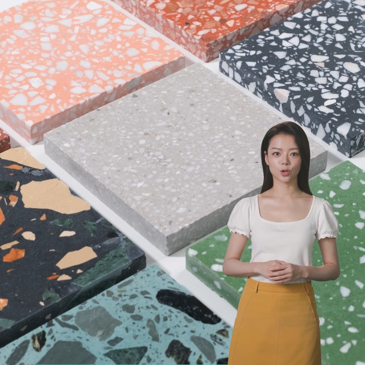 Whole Body Inorganic Terrazzo Prefabricated Blocks Large Slabs Interior ...