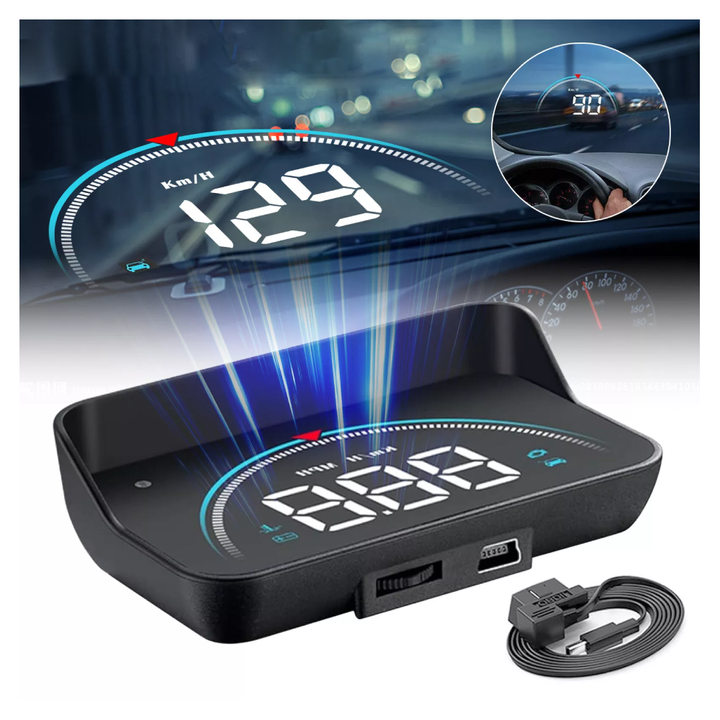 Car OBD2 HUD Head up Display M8 Digital Speedometer MPH KMH Compass ...